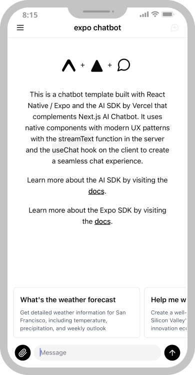 Expo AI Chatbot